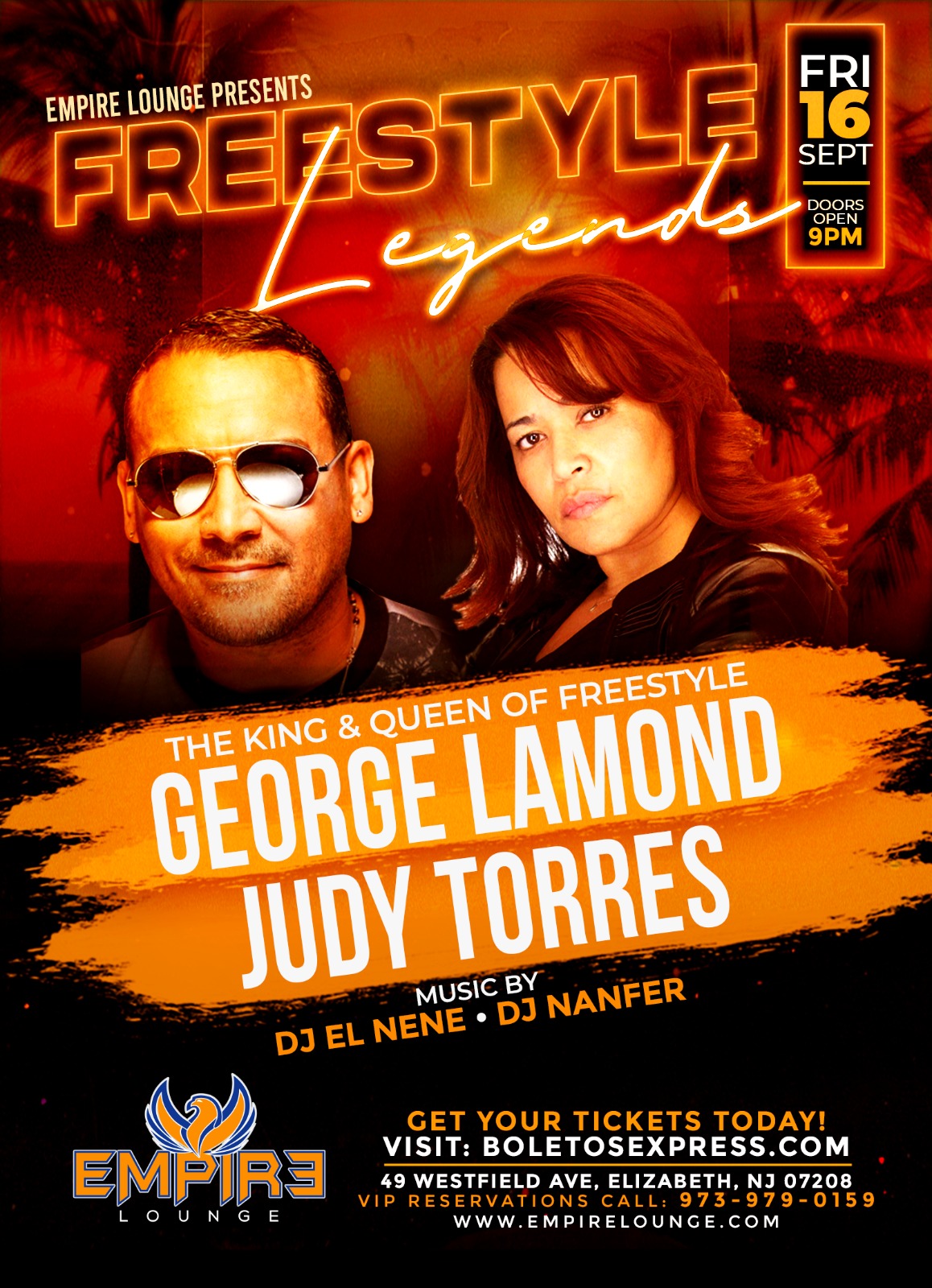 Freestlye Legends W/ George Lamond and Judy Torres Tickets - BoletosExpress